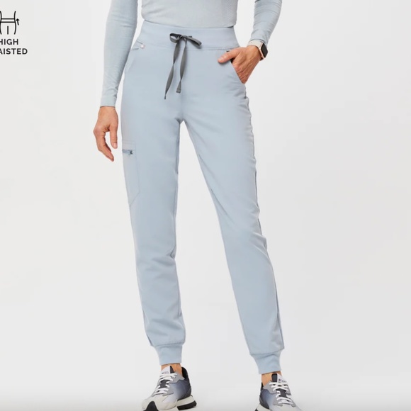 Figs | Pants & Jumpsuits | Figs Dusty Blue High Waisted Zamora Joggers ...